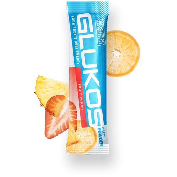 GLUKOS Energy Powder - Fruit Punch (12 Pack) at InTheHoleGolf.com