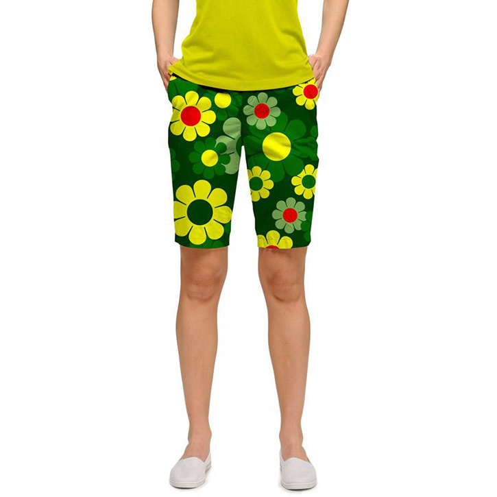 Loudmouth Golf Womens Shorts - Augusta Magic at InTheHoleGolf.com