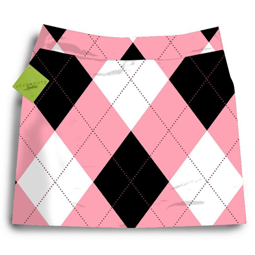 Loudmouth Golf Skort - Pink & Black at InTheHoleGolf.com