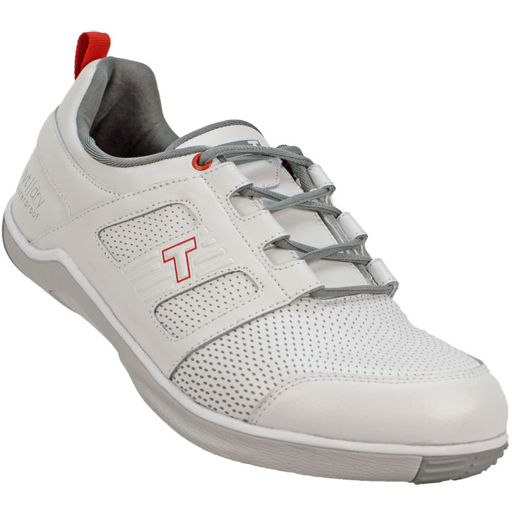True Linkswear True Lyt Dry Golf Shoes - White/Salmon at InTheHoleGolf.com