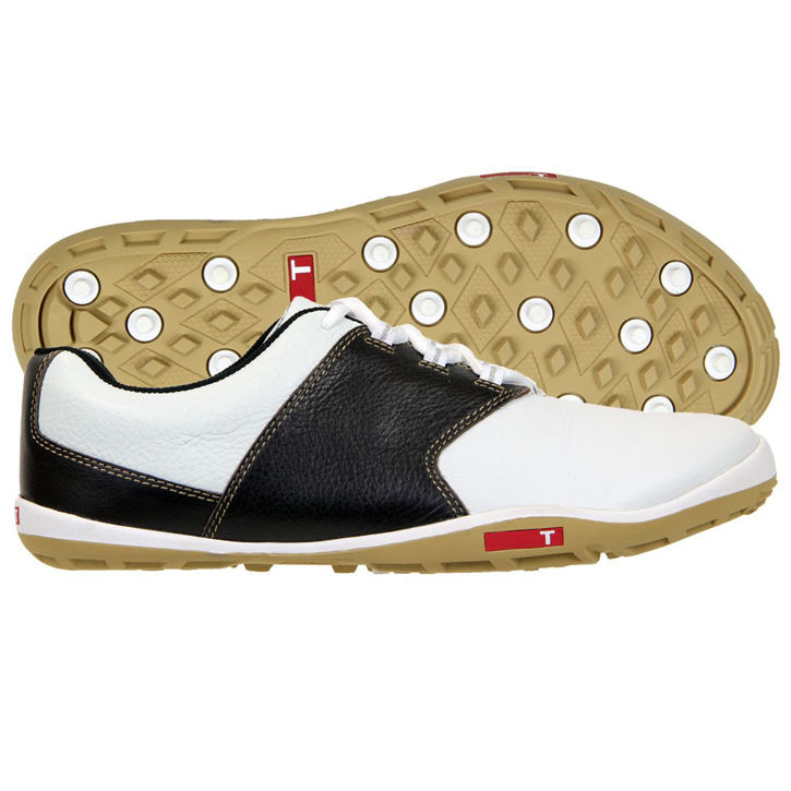 True Linkswear True Tour Golf Shoes - White/Brown/Sand at InTheHoleGolf.com